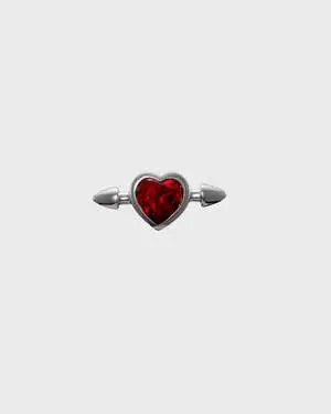 MARIA NILSDOTTER Pierced Heart Stud Earring - Silver