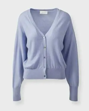WAKAKUU Harrow Cashmere Cardigan - Light Blue