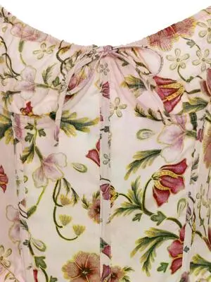 Agua Bendita Spring Aura Floral Corset Mini Dress - Pink