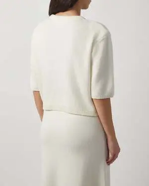 WAKAKUU Venice Wool Cashmere Cropped Knit Top