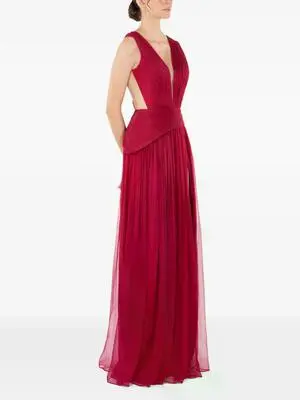 IMROSKA Iris V-neck Maxi Dress