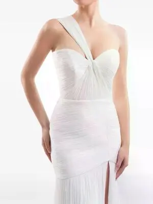 IMROSKA Mattew Pleated Draped Maxi Dress