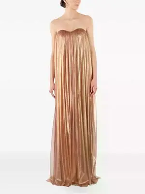 IMROSKA Gaia Strapless Maxi Dress - Brown