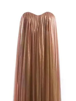 IMROSKA Gaia Strapless A-line Maxi Gown Dress - Brown