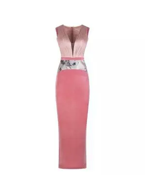 IMROSKA Floral-detail Maxi Dress - Pink