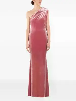 IMROSKA One-shoulder Draped Maxi Dress