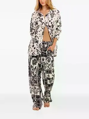 Agua Bendita Keshi Floral-print Cotton Shirt
