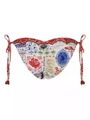 Agua Bendita Patchwork Tie-side Bikini Bottom