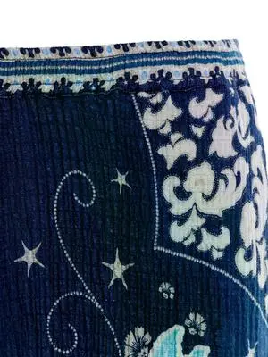Agua Bendita Floral-print Elastic-waist Shorts