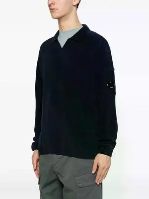 C.P. COMPANY V-neck Pocket-sleeve Sweater