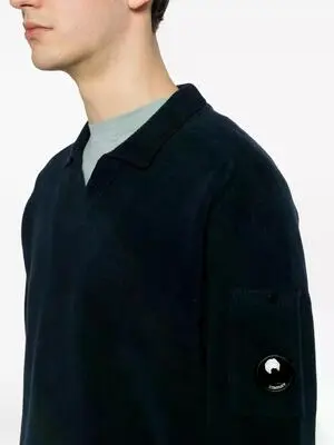 C.P. COMPANY V-neck Pocket-sleeve Sweater