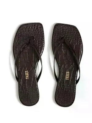 Tkees Lily Square Croc-effect Flip-flops