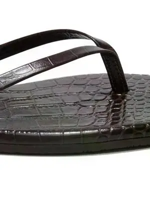 Tkees Lily Square Croc-effect Flip-flops