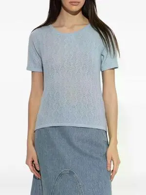 Munthe Boyli Pointelle-knit T-shirt