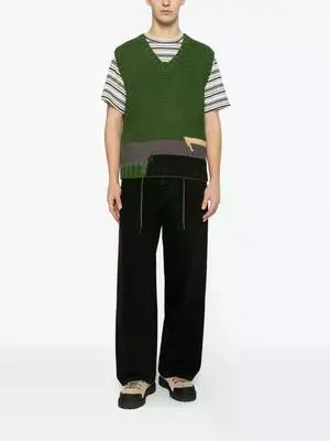 You Must Create V-neck Color Block Vest