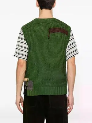 You Must Create V-neck Color Block Vest