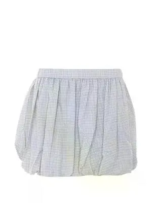 ELEH Checked Mini Skirt With Elasticated Waistband