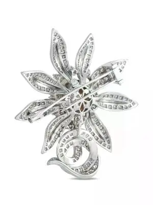 LB EXCLUSIVE Diamond And Pearl Sunflower Brooch