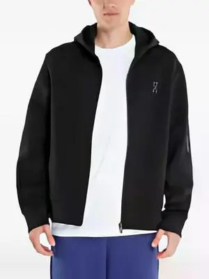 On Zipped Hooded Sweatshirt - Black