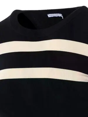 Patrizia Pepe Striped Cut-out Sweater
