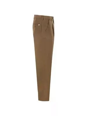 RE-HASH Pleat-detail Trousers - Brown