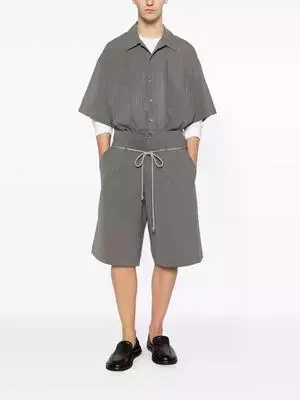 SONG FOR THE MUTE Striped Drawstring Shorts
