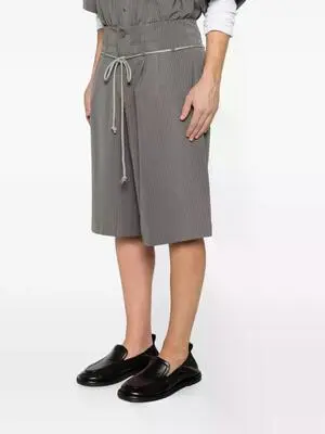 SONG FOR THE MUTE Striped Drawstring Shorts