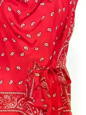 P.a.r.o.s.h Paisley Tie Blouse - Red