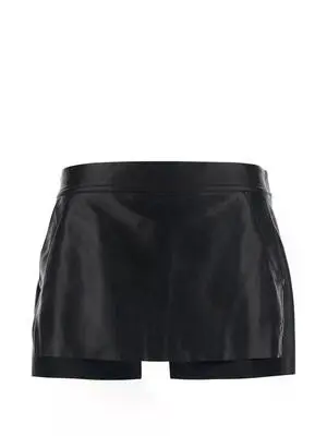 Rick Owens Mini Leather Skirt - Black