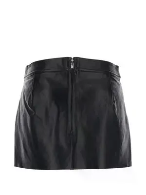 Rick Owens Mini Leather Skirt - Black