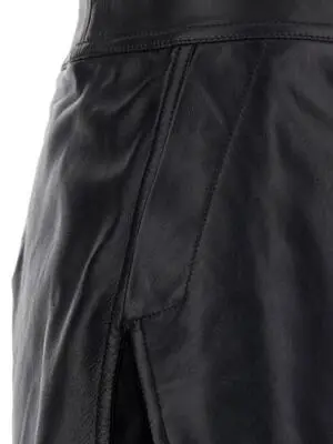 Rick Owens Mini Leather Skirt - Black