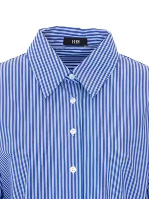 ELEH Striped Polo-collar Shirt