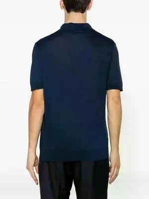 Kiton Short-sleeve Textured Polo Shirt - Blue