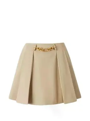 Balmain Chain Pleated Mini Skirt