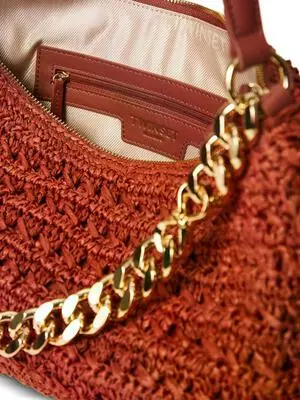 TWINSET Woven Chain Shoulder Bag - Brown