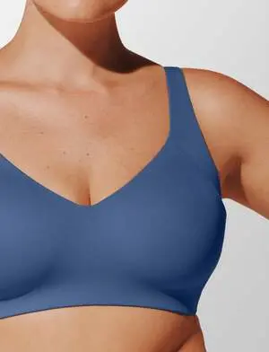 THIRDLOVE Comfortstretch Smoothing Wireless Bra - Vintage Blue