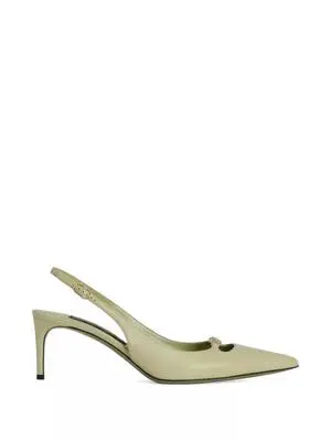Dolce & Gabbana Lollo Slingbacks In Silk Nappa Leather