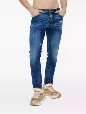 Dsquared2 Straight Leg Distressed Jeans