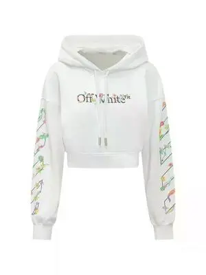 Off-White Floral Print Hoodie