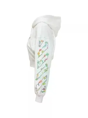 Off-White Floral Print Hoodie