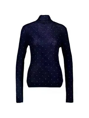 Rabanne Long-sleeved Polka Dot Turtleneck