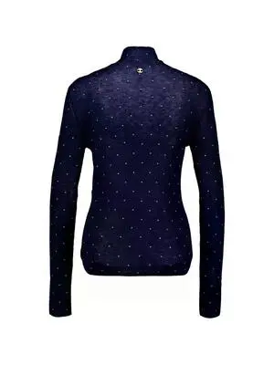 Rabanne Long-sleeved Polka Dot Turtleneck