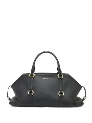 Alexander McQueen Maxi Leather Top Handle Bag - Black