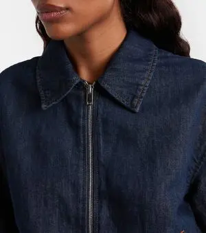 7 For All Mankind Denim Bomber Jacket - Blue