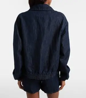 7 For All Mankind Denim Bomber Jacket - Blue