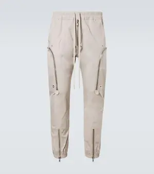 Rick Owens Bauhaus Cotton-blend Poplin Cargo Pants - White