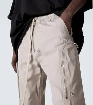 Rick Owens Bauhaus Cotton-blend Poplin Cargo Pants - White