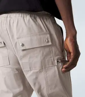 Rick Owens Bauhaus Cotton-blend Poplin Cargo Pants - White