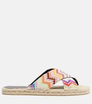 Missoni Harlow Zigzag Lamé Espadrille Sandals - Multicoloured