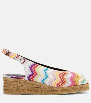 Missoni Joy 30 Zigzag Lame Espadrille Wedges - Multicoloured